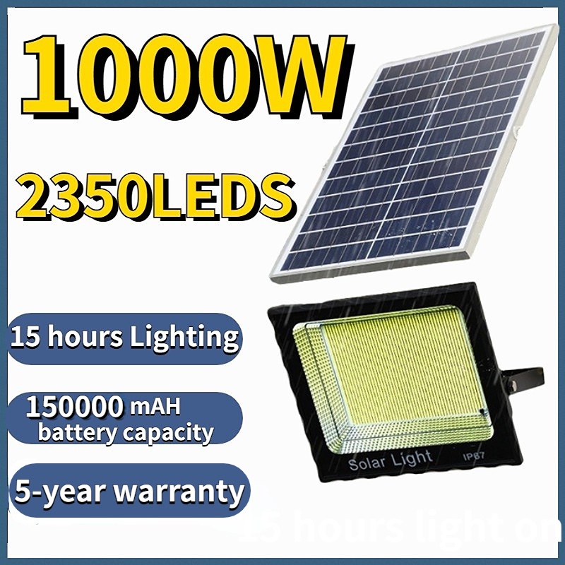 READY STOCK Solar Light 1000W Lampu Solar Outdoor Lighting Super Bright ...