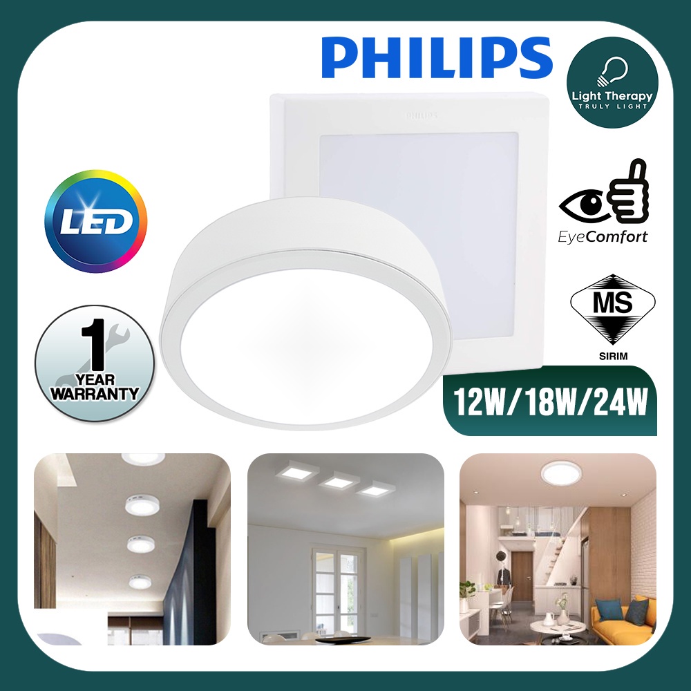 [𝐒𝐈𝐑𝐈𝐌] Philips 17w/24w Meson 59472 59474 Surface Mounted LED Downlight ...