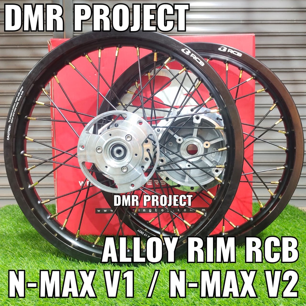 Nmax 155 V1/V2 ALLOY RIM RCB FALCON ARGON RIM ALLOY YAMAHA N MAX 155 V2 MODIFY 17 INCI nmax 2015 ...
