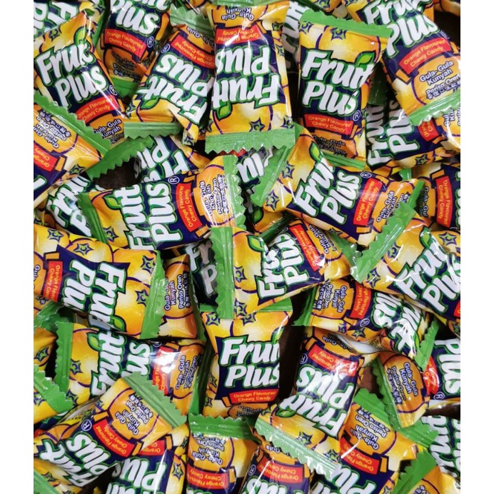 Fruit Plus Orange Chewy Candy Gula-Gula Oren Kunyah 10pcs /25Pcs ...