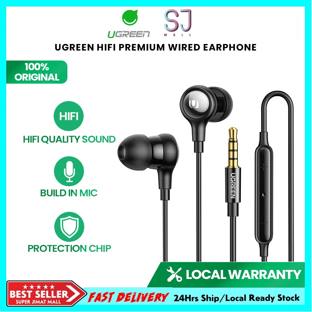 UGREEN Hi-tune Type C DAC 3.5MM Audio Jack Earbuds with Microphone ...