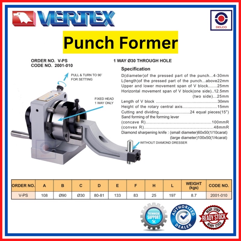 VERTEX TAIWAN V-PS punch former | Shopee Malaysia