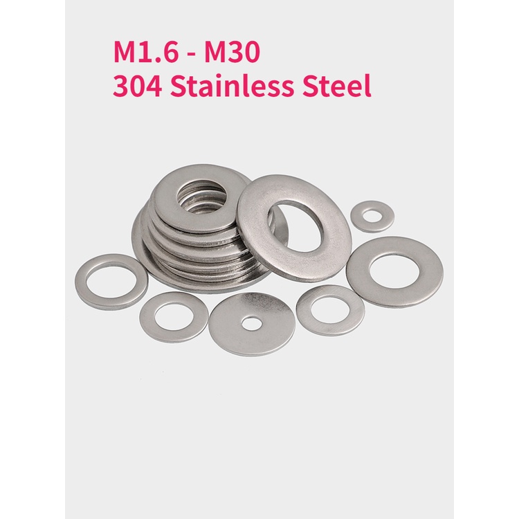 M1.6 M2 M2.5 M3 M4 M5 M6 M8 M10 M12 M14 M16 M18 M20 M22 M24 M27 M30 304 Stainless Steel Flat ...