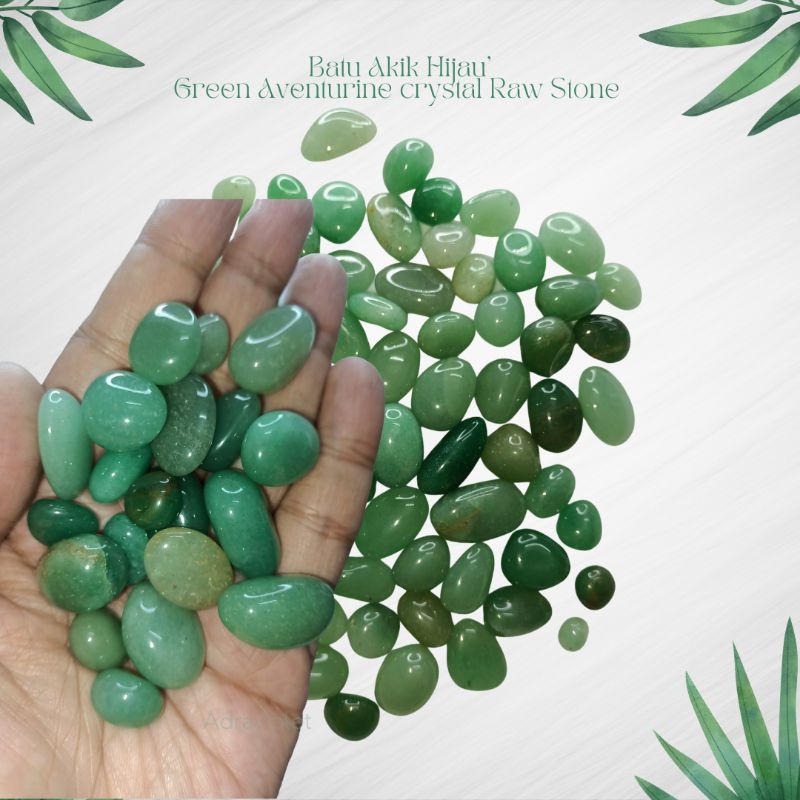 Batu Akik Hijau Green Aventurine Crystal Raw Stones | Shopee Malaysia