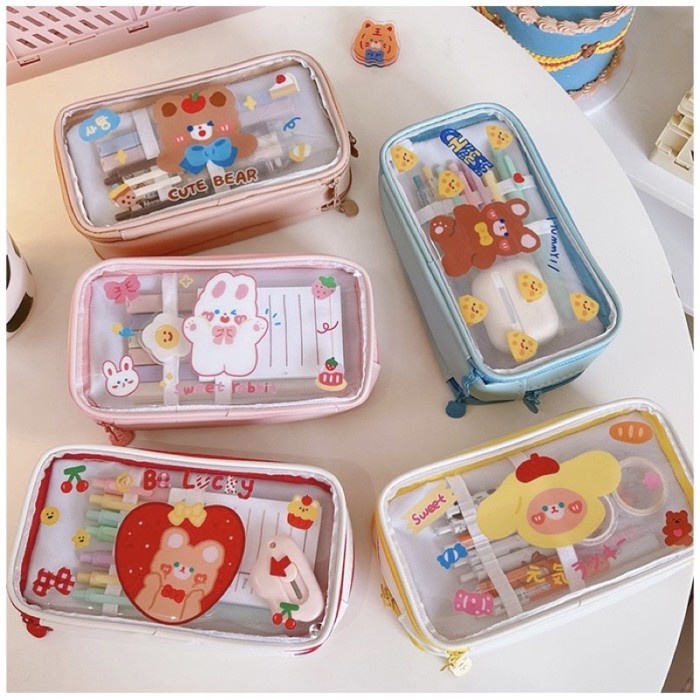 Pencil Case Korean Style Big Pencil Box Organizer Bag Large Pencil Box ...