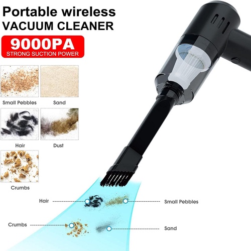 9000Pa Mini Cordless Vacuum Cleaner Rechargeable Portable Wireless Car ...