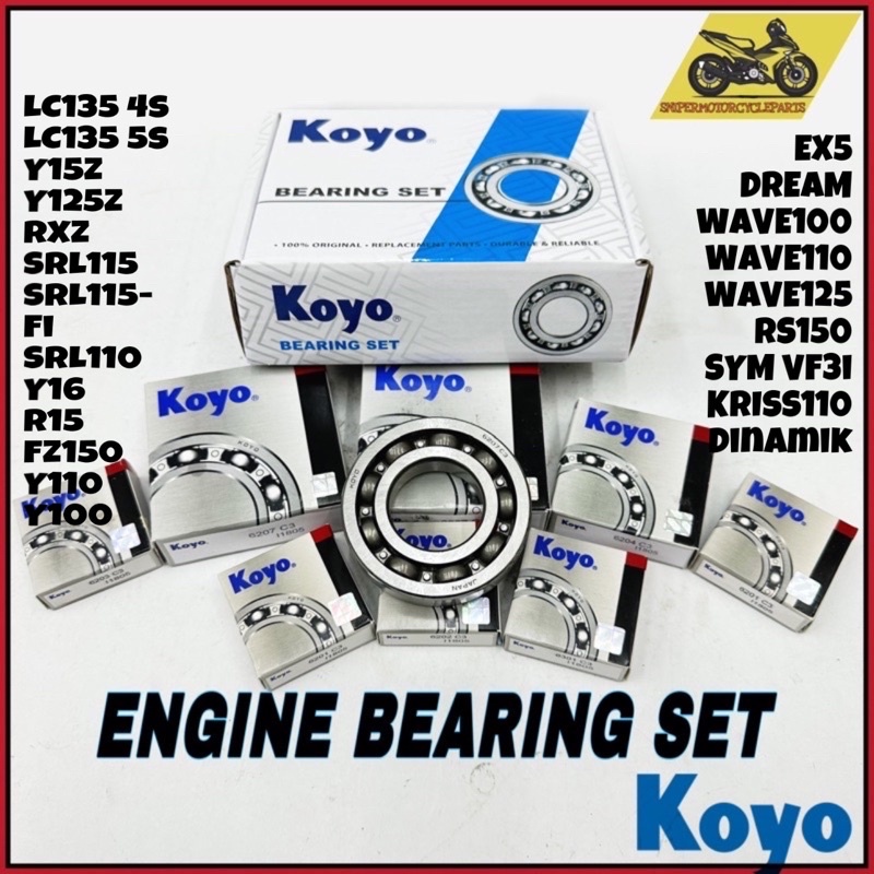 KOYO C3 ENGINE BEARING SET RS150 VF3i Y16 Y15Z LC135 LC135 5S SRL110 ...