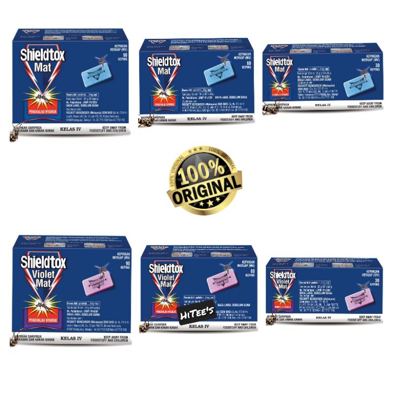 Shieldtox Blue Mat/Violet Mat Refill (90/60/30pieces) Ubat Nyamuk ...
