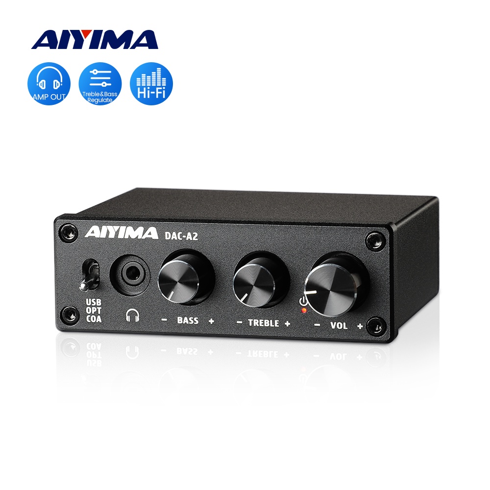 AIYIMA DAC-A2 HiFi Audio Decoder USB DAC Headphone Amplifier Coaxial ...