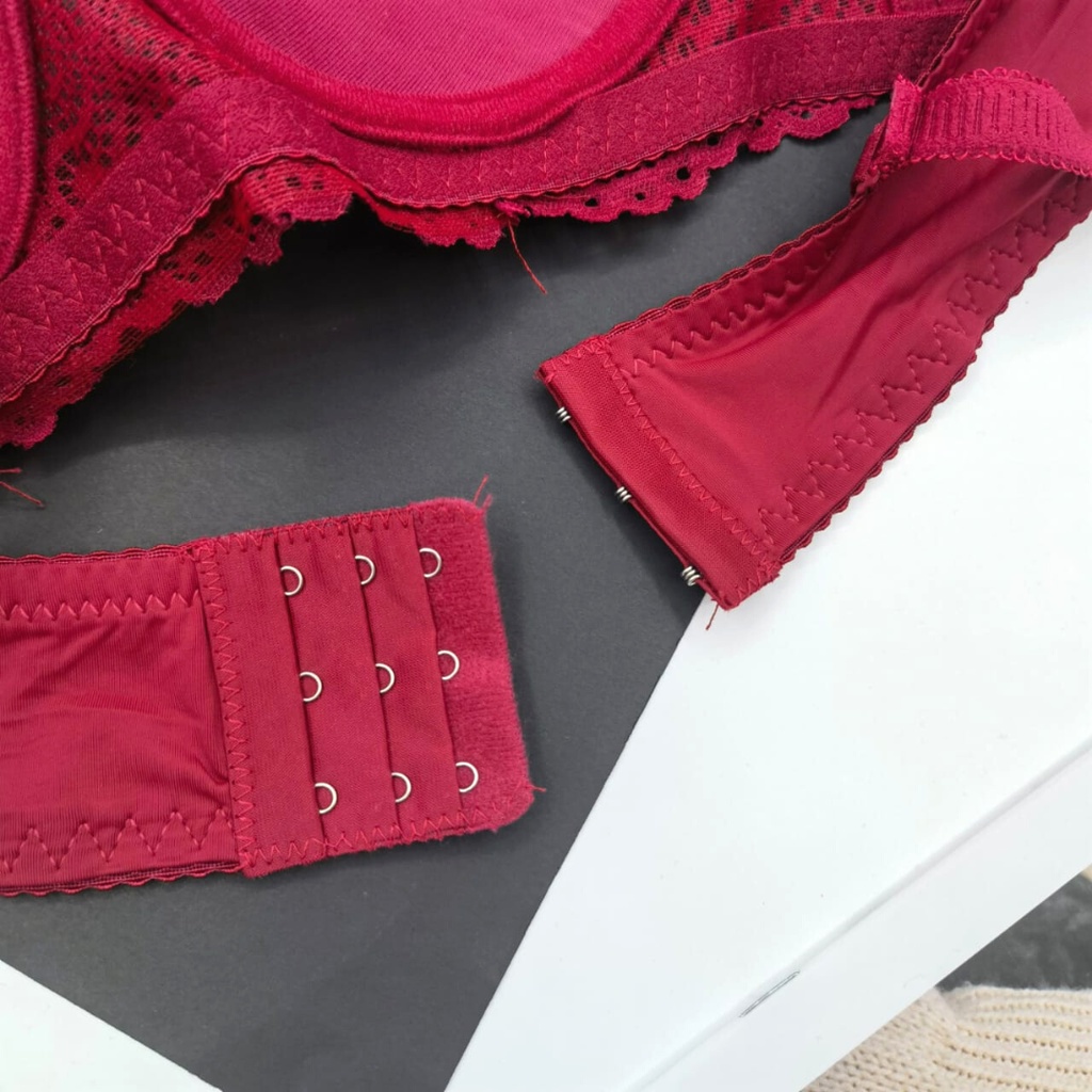 Bra Women Wired BC Cup 3D Floral Lace 3 Hook Full Cup Bra Baju Dalam ...