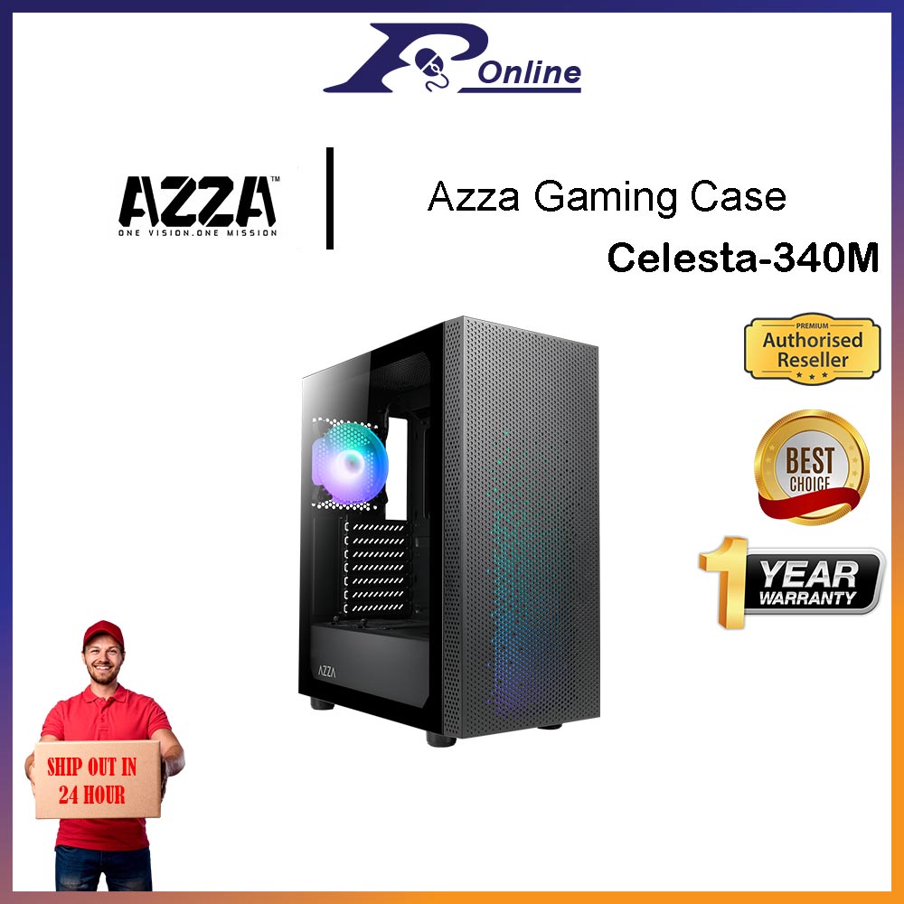 Azza Celesta 340M ARGB ATX Mid Tower Gaming Case | Shopee Malaysia