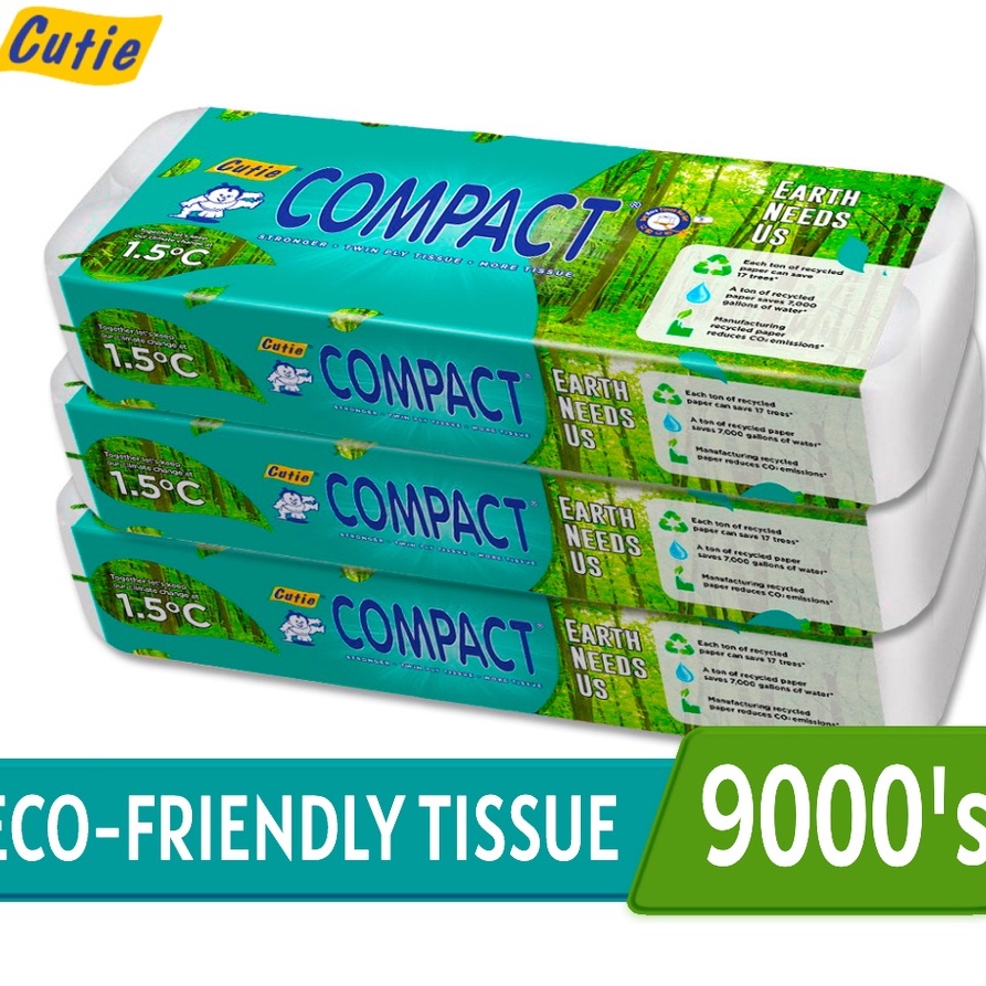 Cutie Compact Toilet Rolls 3 x 10 rolls | Shopee Malaysia