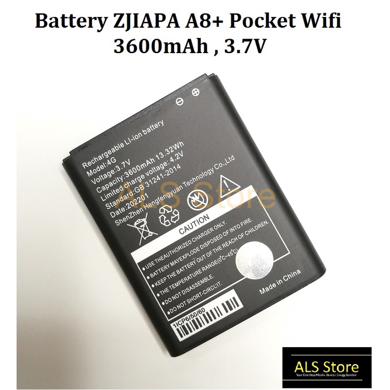 Battery ZJIAPA A8+ Super 5G Pocket Wifi Modem - 3600mAh | Shopee Malaysia