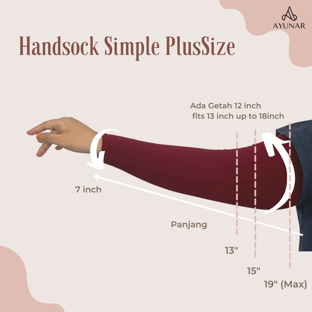 Handsock Simple Plus Size Plain -15 Inch - FULL Colour , handsock plus ...