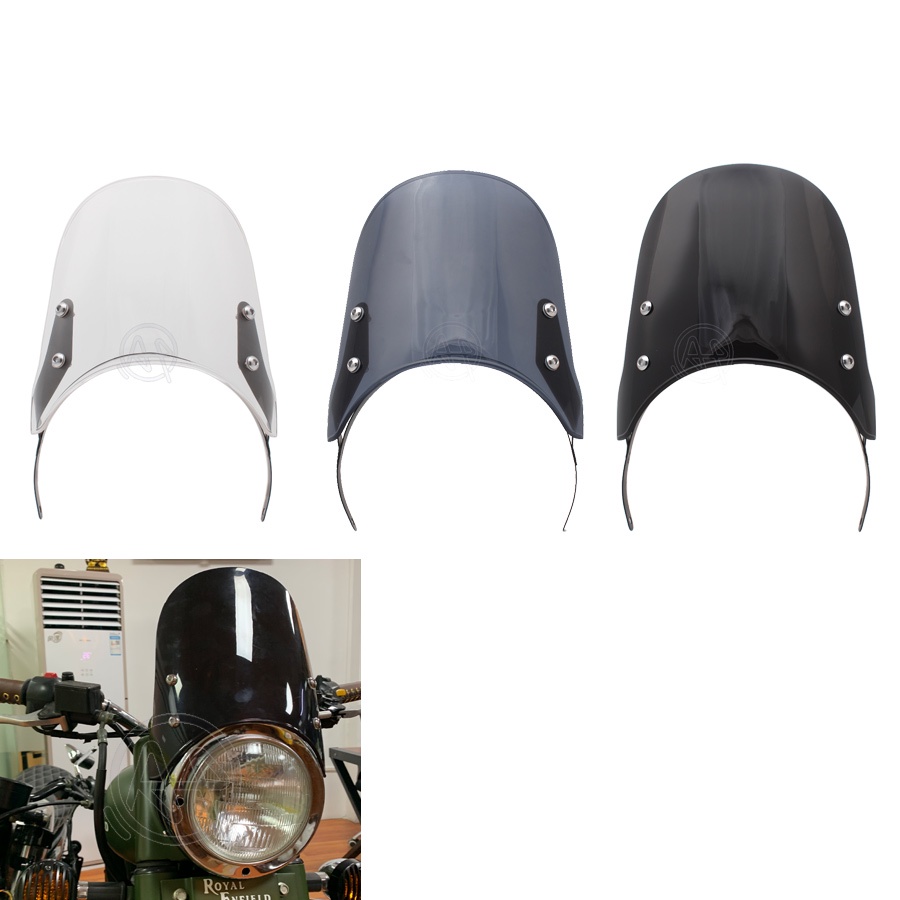 1set 3colors Motorcycle ABS Plastic 7.3" Windshield Compact Sport Wind ...
