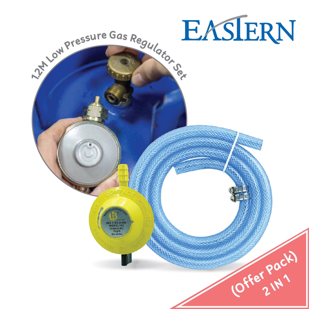 EASTERN OFFER PACK 2 In 1 1.2/1.5M Low/High Pressure Safety Gas ...