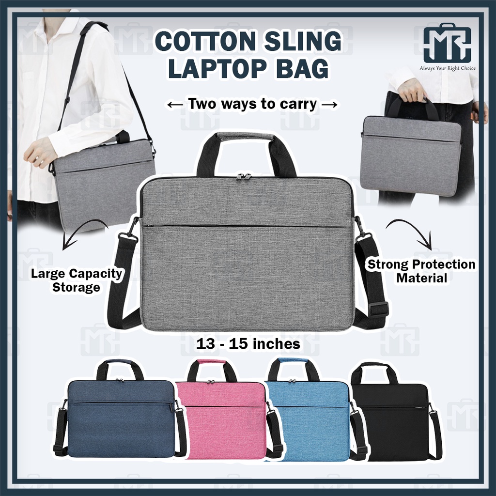 (13-15inch) MR COTTON Sling Hand Carry Laptop Bag Waterproof Computer ...