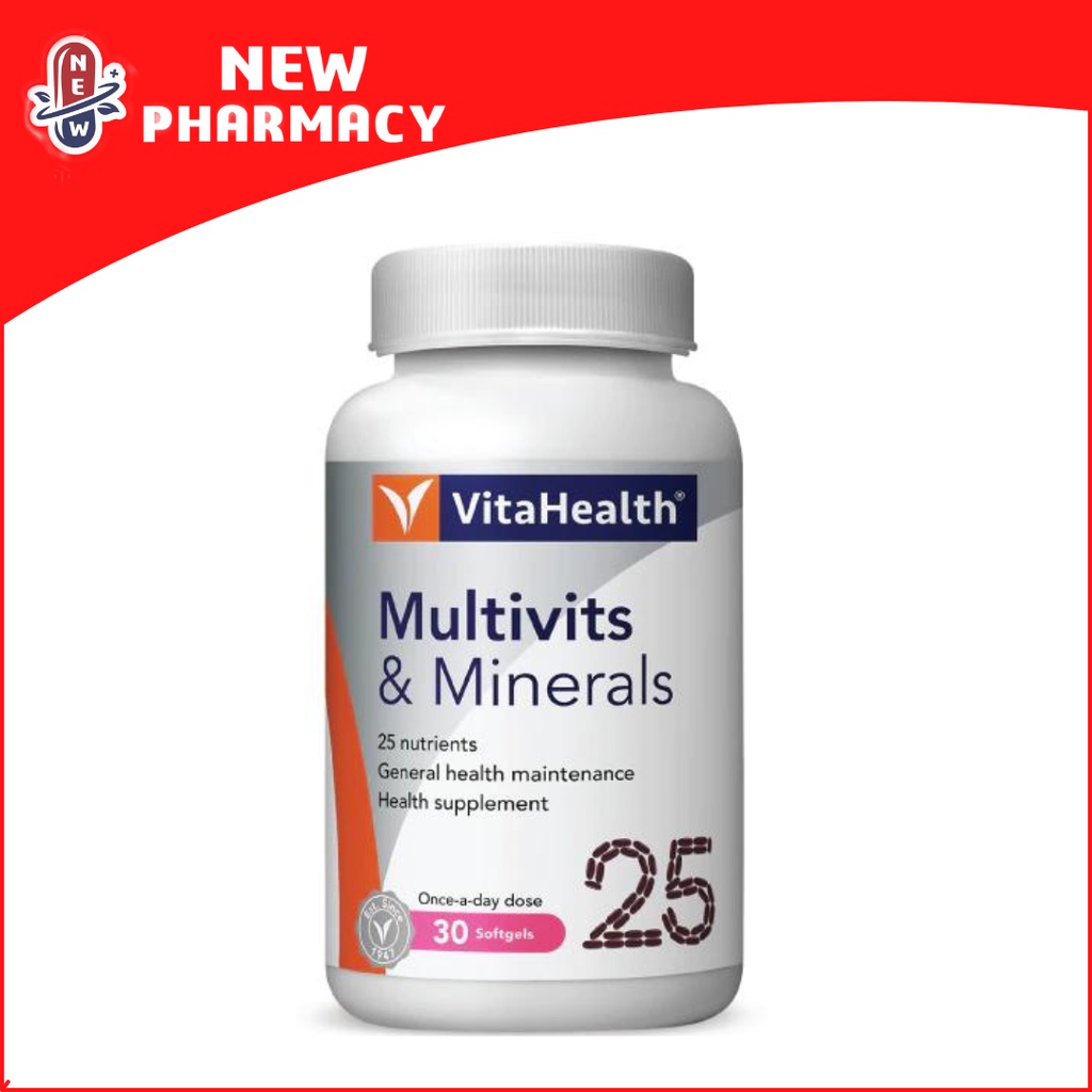 (Exp:02/25) Vitahealth Multivits & Minerals 30 softgels (multivitamin ...