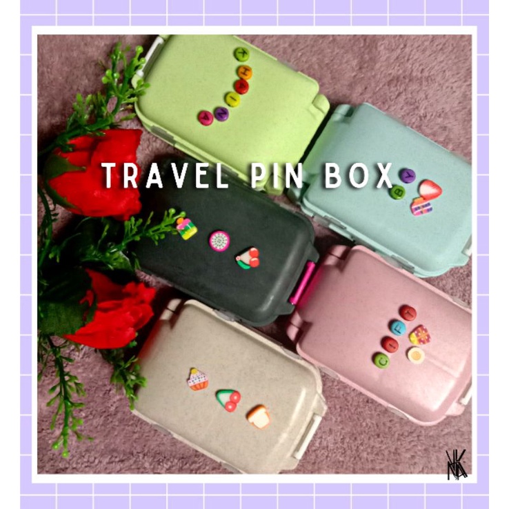 [READY STOCK ] Hijabi Travel Pin Box, Mini resin brooches, Pin tudung ...
