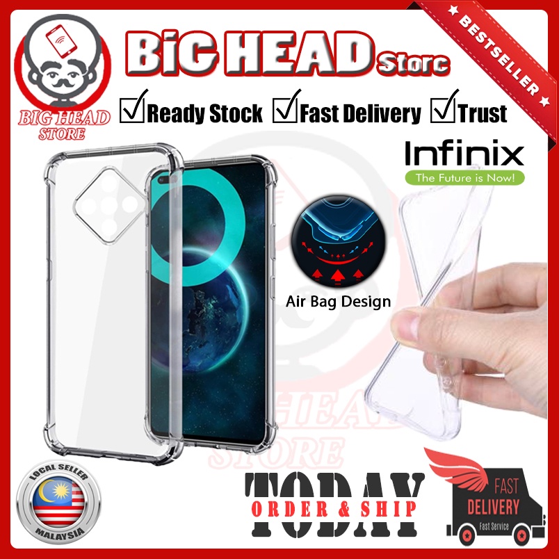 Infinix Note 30/Hot 50i/50/40 Pro/40i/Smart 9/8 Flexible Soft TPU Clear Case Shockproof Casing ...