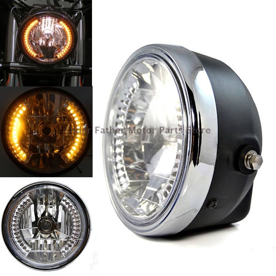 Universal Accessory Moto 8 Inch Front Headlight Turn Signal light ...