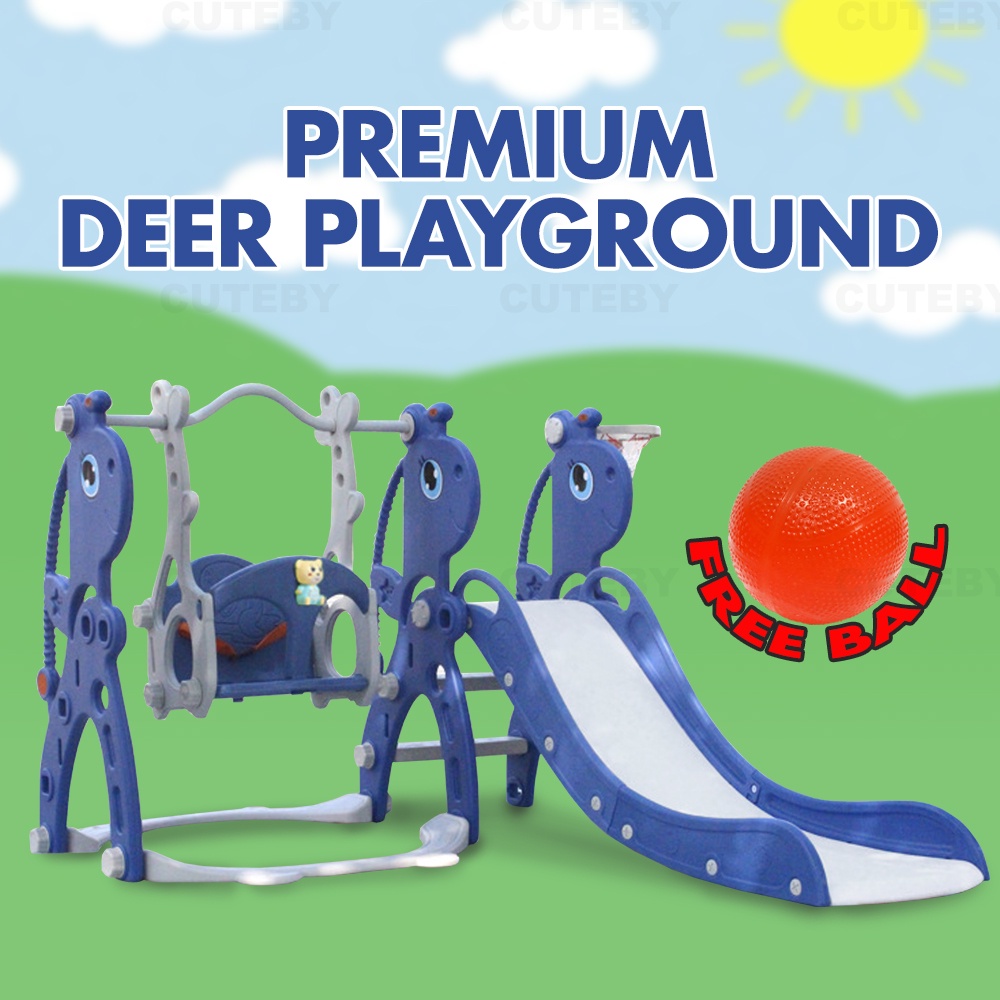 Sofa Slides For Kids KIDS PLAYGROUND 3 IN 1 Swing Slide And Basketball ...