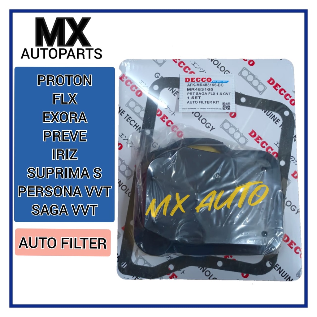 AUTO FILTER GEAR BOX SET PROTON FLX EXORA BOLD PREVE IRIZ SUPRIMA S ...