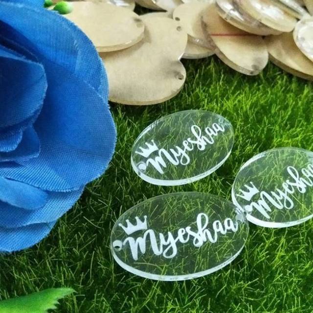Ready Acrylic labels / product labels / hijab labels / custom labels ...