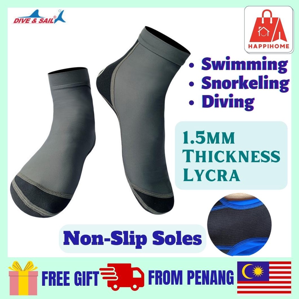 Dive&Sail 1.5mm Swimming Sock Neoprene Diving Socks Beach Water Sport ...
