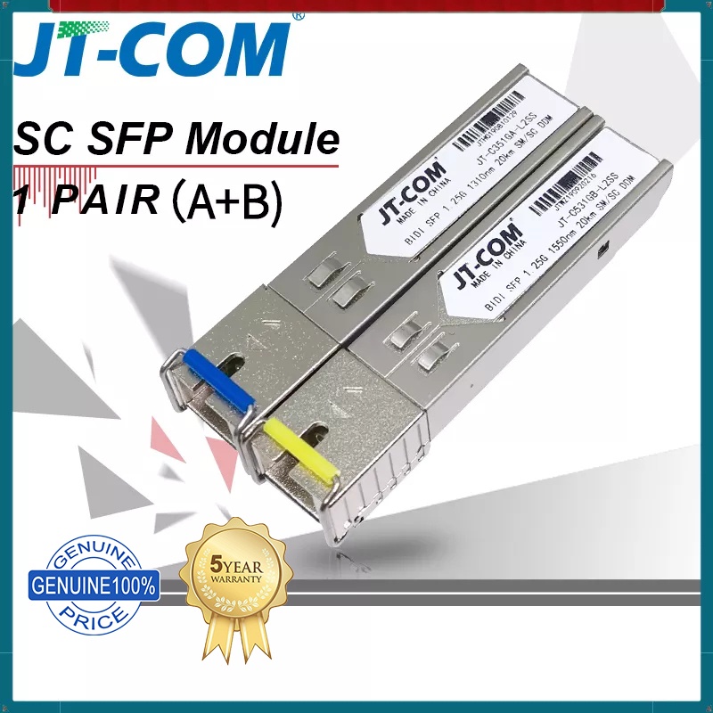 Jt Com 2pices Sc Sfp Single Module Gigabit Sc Connector Fiber