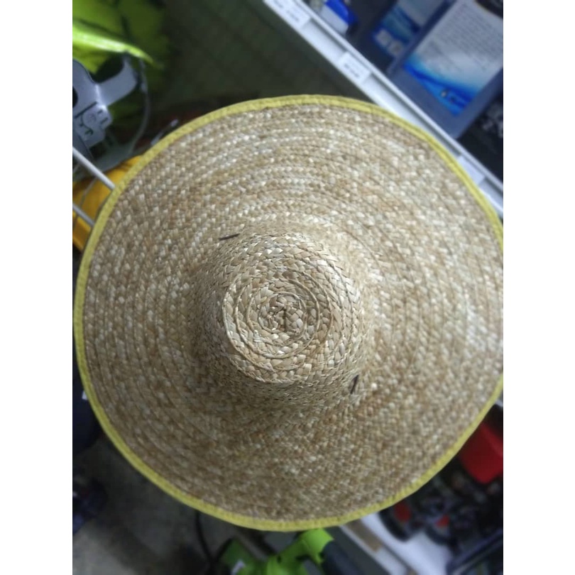 🔥READY STOCK🔥20" Grass Straw Farmer Hat with Adjustable Strap/ Topi ...