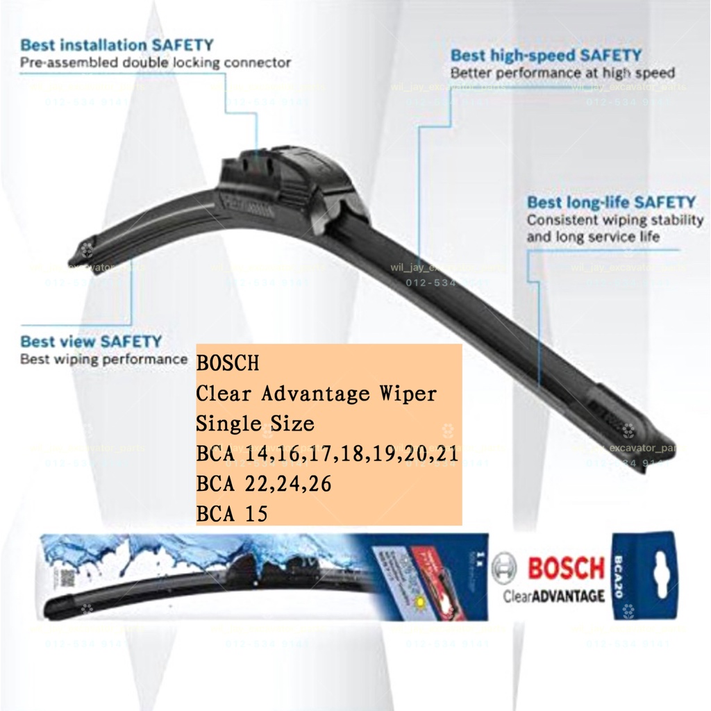 BOSCH BCA WIPER CLEAR ADVANTAGE WIPER BLADE 14,15,16,17,18,19,20,21,22,24,26,28 | Shopee Malaysia
