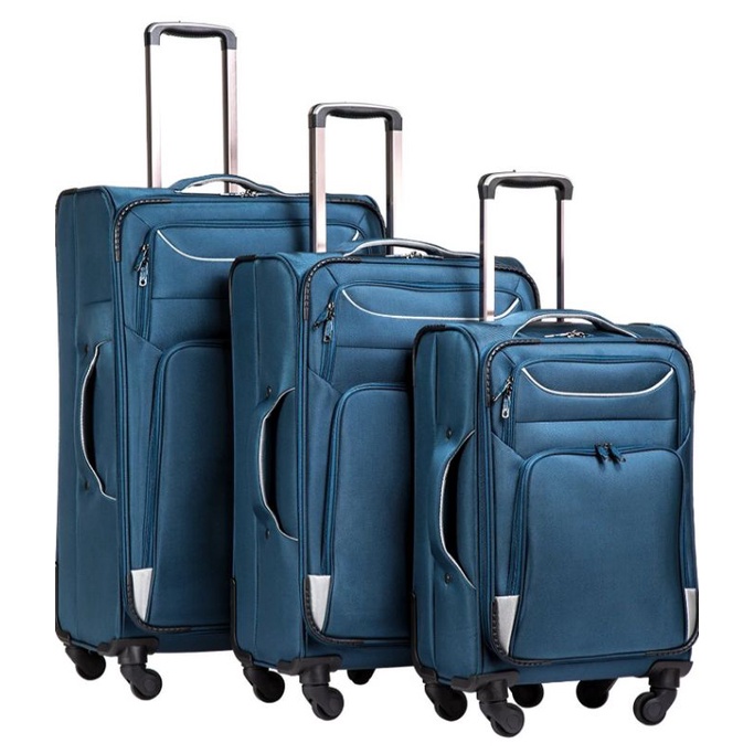 Cool,life Luggage 3 Piece Set Suitcase Spinner Softshell lightweight ...
