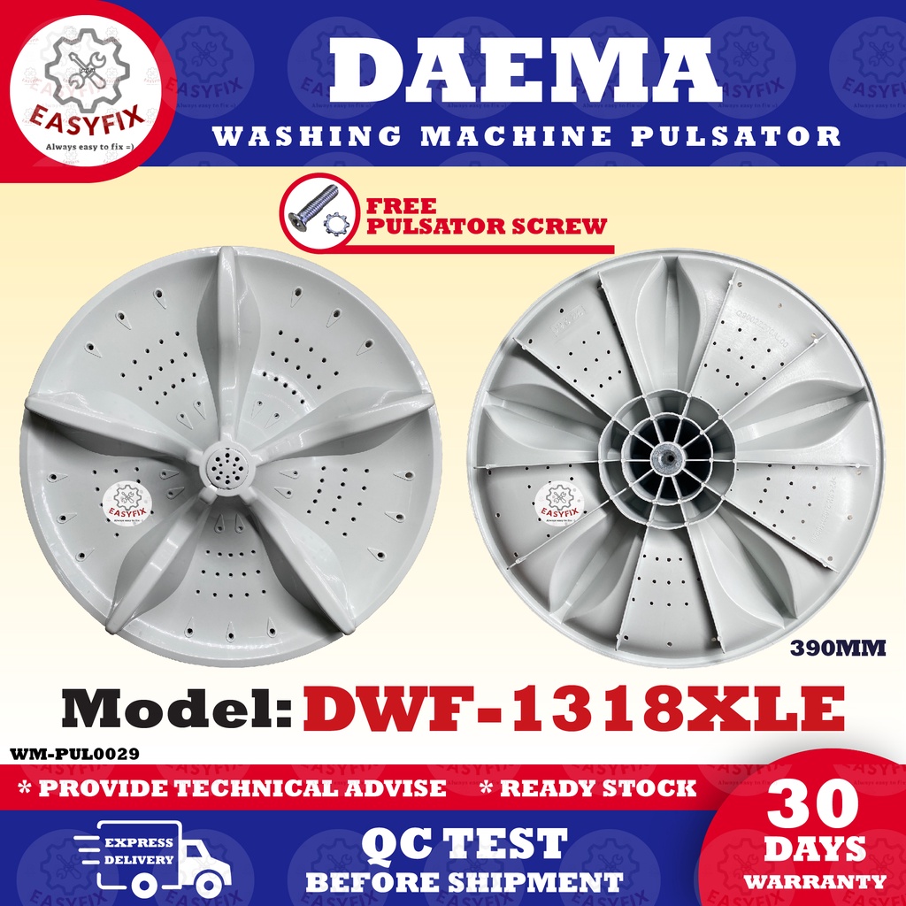 DWF-1318XLE DAEMA WASHING MACHINE PULSATOR ( PINGGAN MESIN BASUH ...