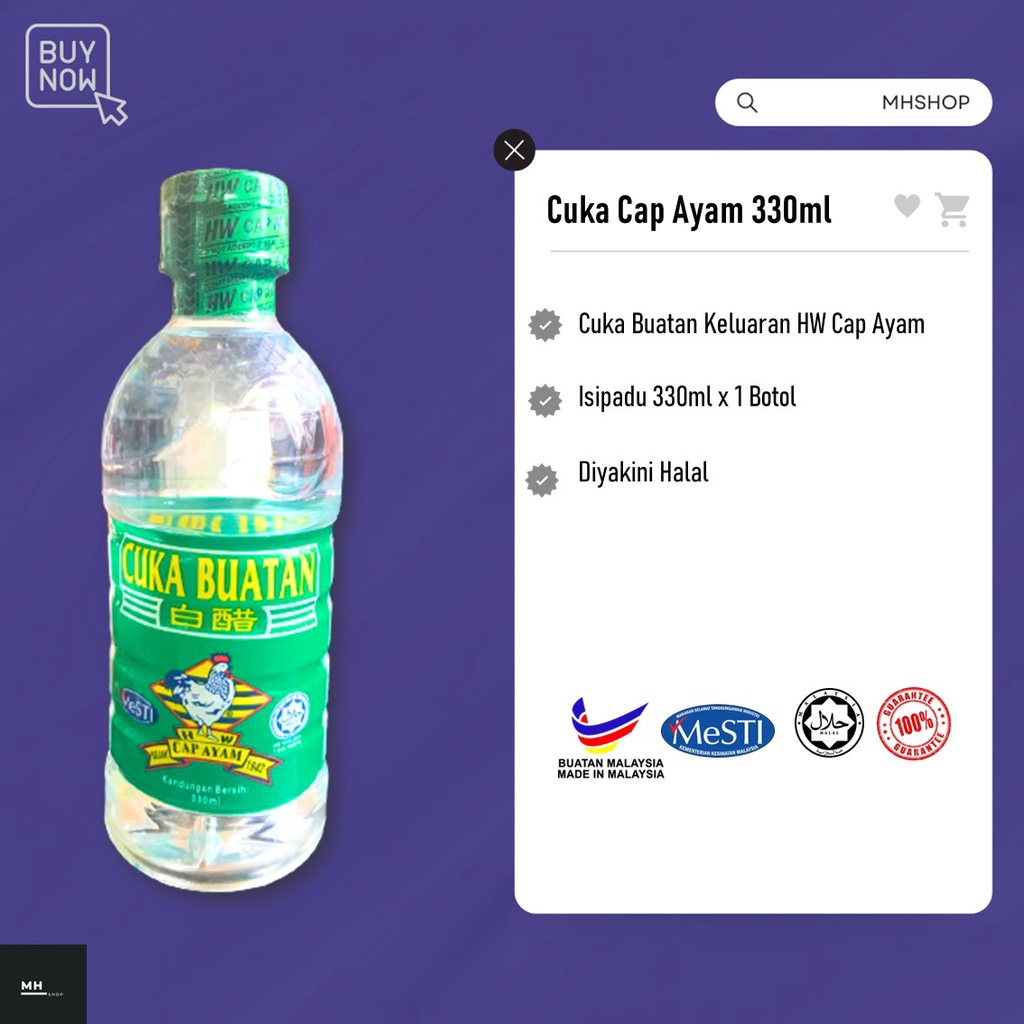 330ml | Cuka Buatan | Cuka Cap Ayam | Cuka Sabah | Cuka Cap Ayam Sabah ...