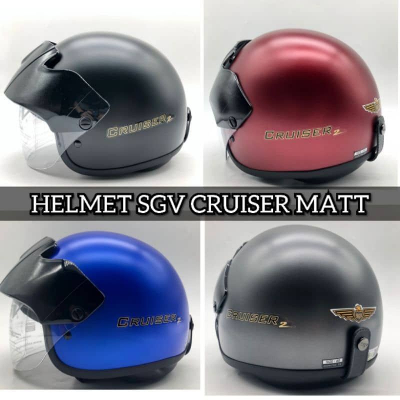 FAST SHIPPING HELMET SGV CRUISER 2 MATT HELMET STENG HALF SCOOTER ...