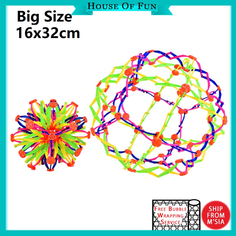 Big Size 16x32cm Kids Adult Fun Magic Telescopic Expandable Ball Stress ...