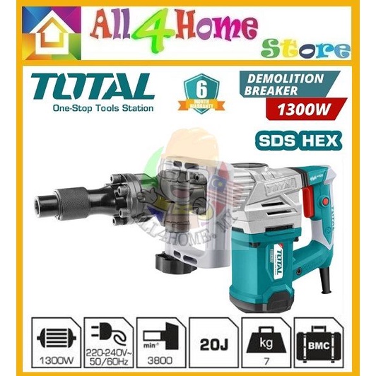 TOTAL TOOLS TH213006 Demolition Breaker SDS Hex 1300W - TH 213006 ...