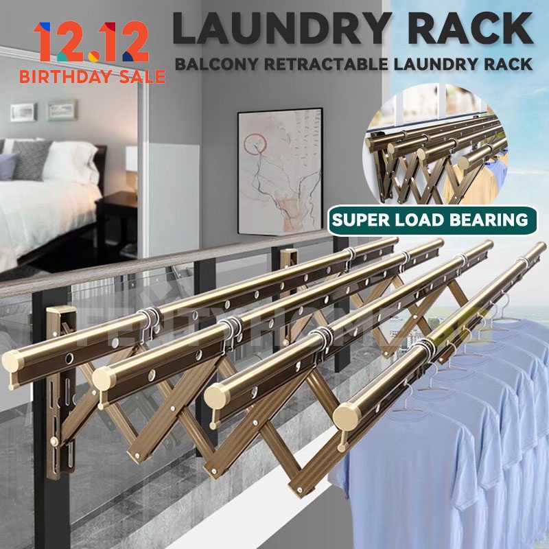 CJ Rack Thickened Balcony Retractable CJ Aluminum Alloy Clothes Hanger ...
