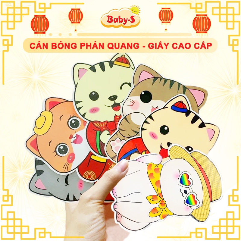 Baby-s premium chibi 2024 Tet red envelopes, Set of 10 red envelopes ...