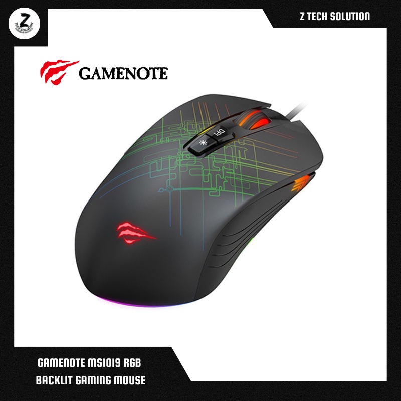 GAMENOTE MS1019 4800DPI RGB Backlit Programmable Gaming Mouse | Shopee ...