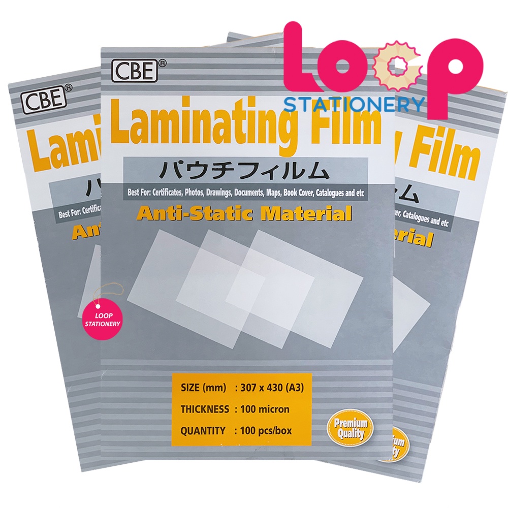 CBE Laminating Film A3 Sizes 100 Sheets | Shopee Malaysia