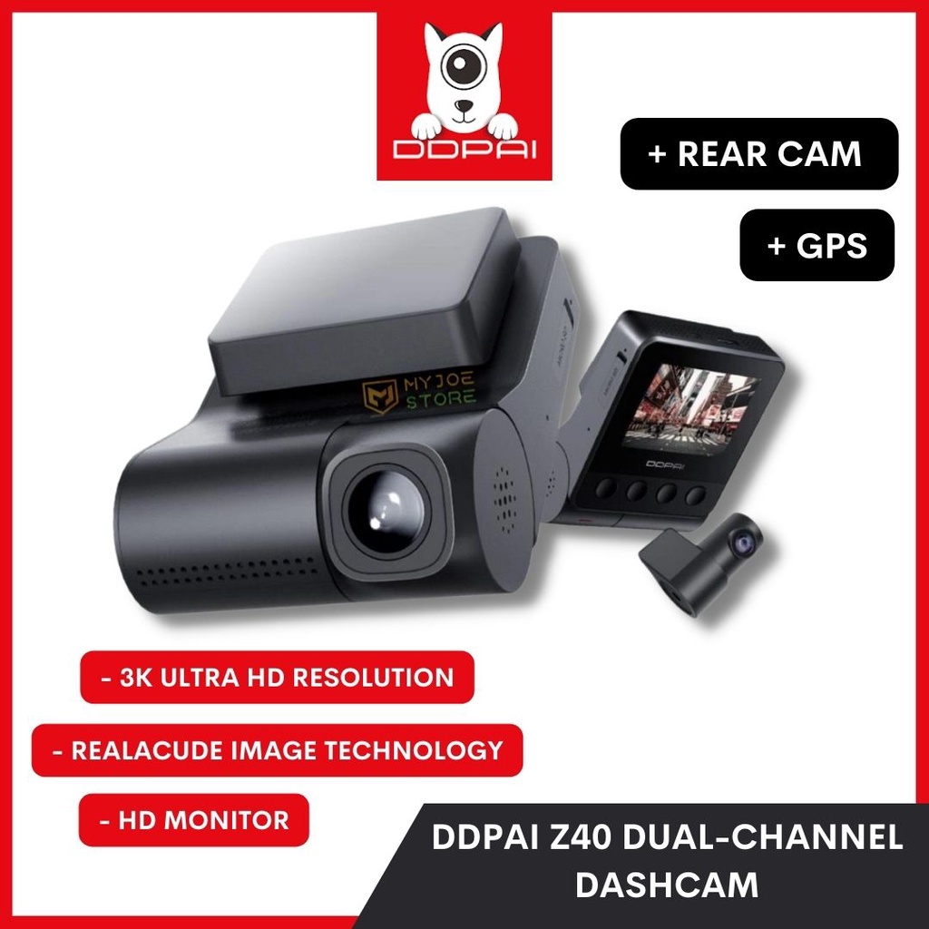 DDPAI Dash Cam Z40 Full HD 1944P GPS Version Front Rear Dash Cam 24hrs ...