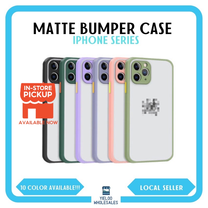 (FREE SCREEN PROTECTOR) IPHONE SERIES Colorful Matte Bump Case For 6/7 ...