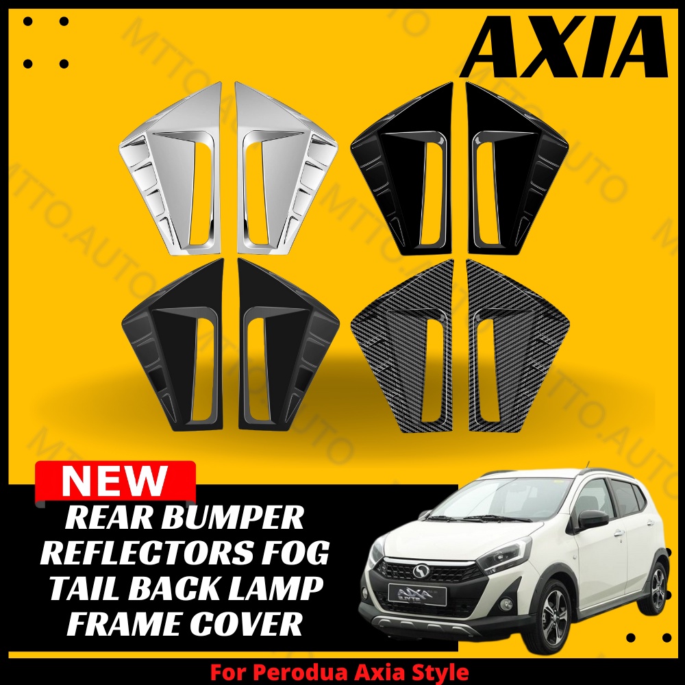MTTO Perodua Axia Style Exterior Car Rear Bumper Reflectors Fog Tail ...