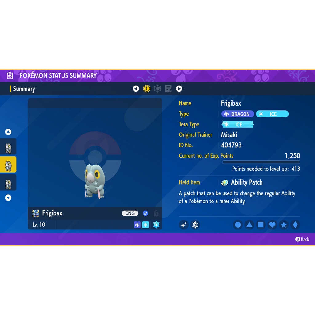 Pokemon Scarlet & Violet 6IVs Full Ev Trained Shiny Starter Frigibax ...