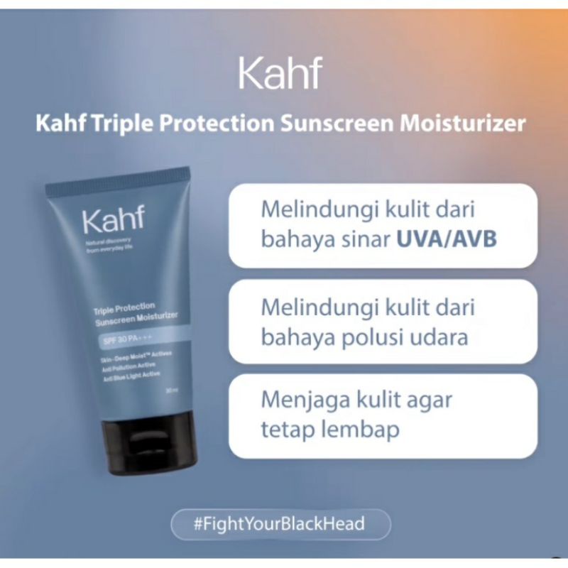 Kahf Triple Protection Sunscreen Moisturizer 30ML | Shopee Malaysia