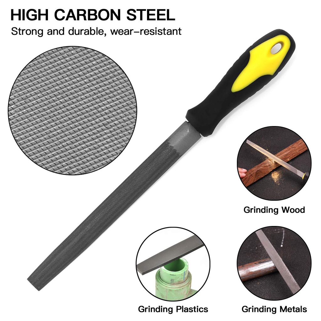 8" HALF ROUND / FLAT / ROUND FILE FOR WOOD RASP STEEL FILE 木挫 IRON ...