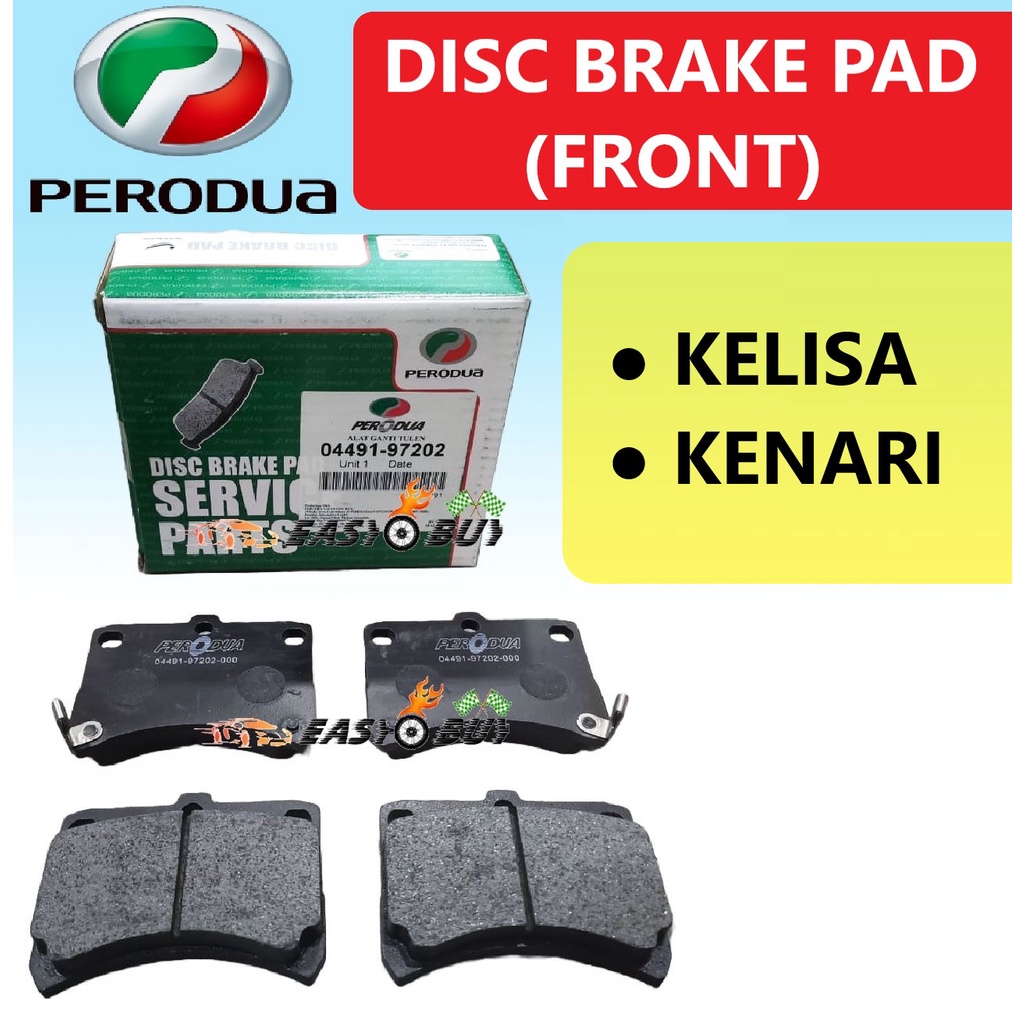 (100% ORIGINAL) Perodua KELISA KENARI - Genuine Perodua Front Depan Disc Brake Pad Set 04491 ...