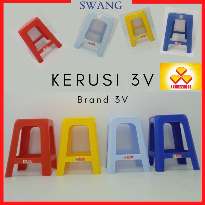 3V Stackable Plastic Stool Plastic Chair Plastic Bench Guest Stool Kerusi Plastik Bangku Plastik ...